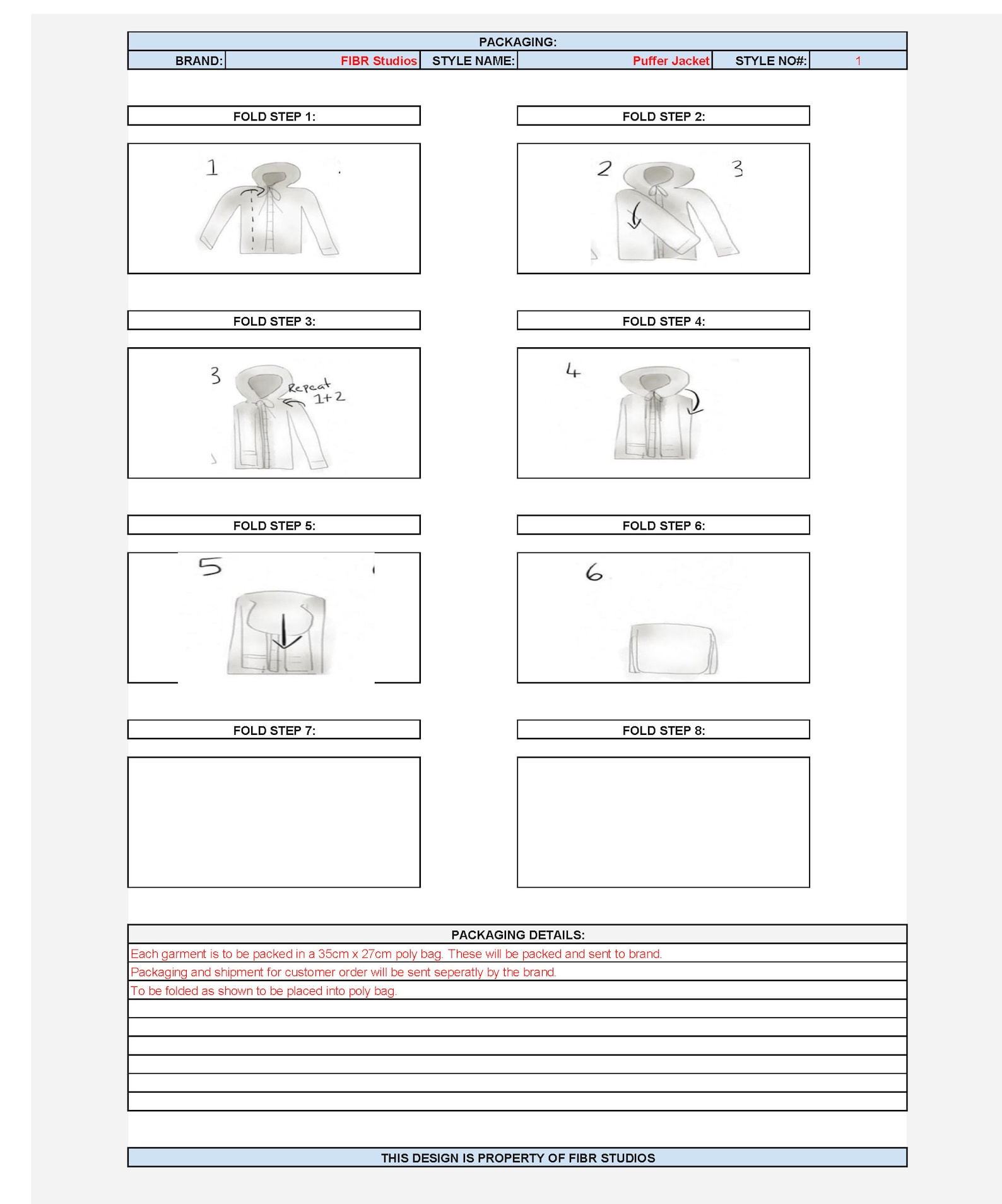 Extensive EXCEL Tech Pack Template Blank With Instructions - Etsy