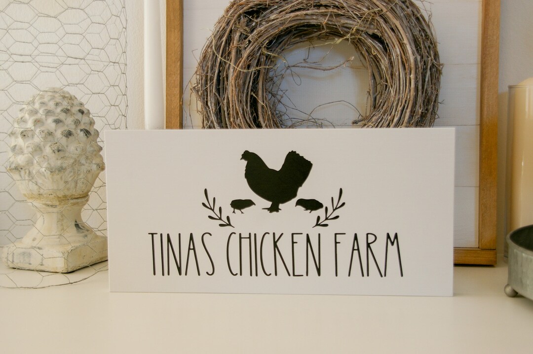 Wooden Sign Country Style, ''chicken Farm'', Farmhouse Sign, Sign With ...