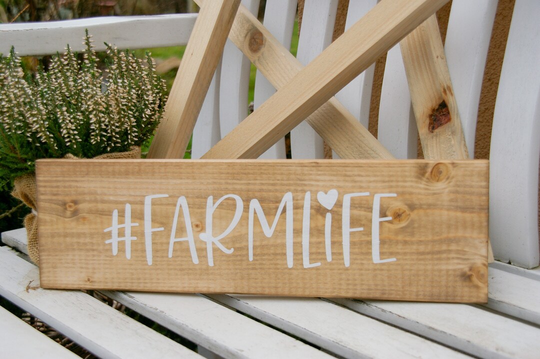 Wooden Sign Country Style, Farmhouse Sign, Sign With Motif, Decorative ...