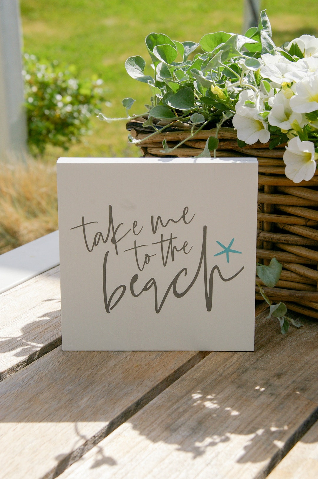 Wooden Stand ''take Me to the Beach'', Summer Decoration, Maritime ...