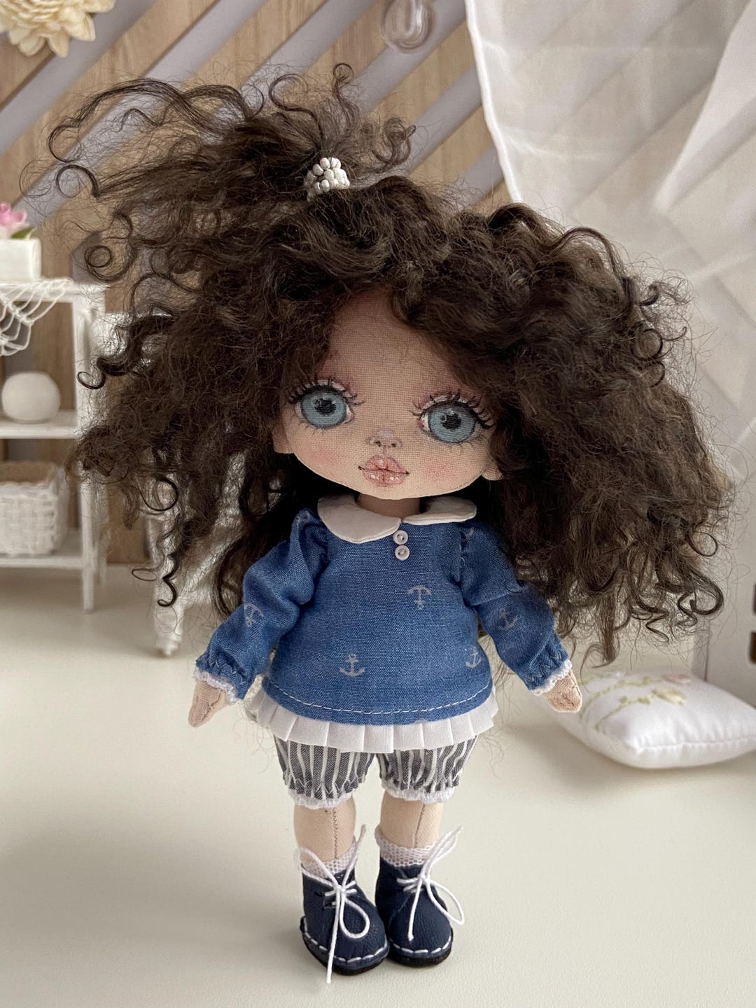 Handmade Doll. Ragdoll. Personal Gift. Baby Doll. Interior Doll. Fabric ...