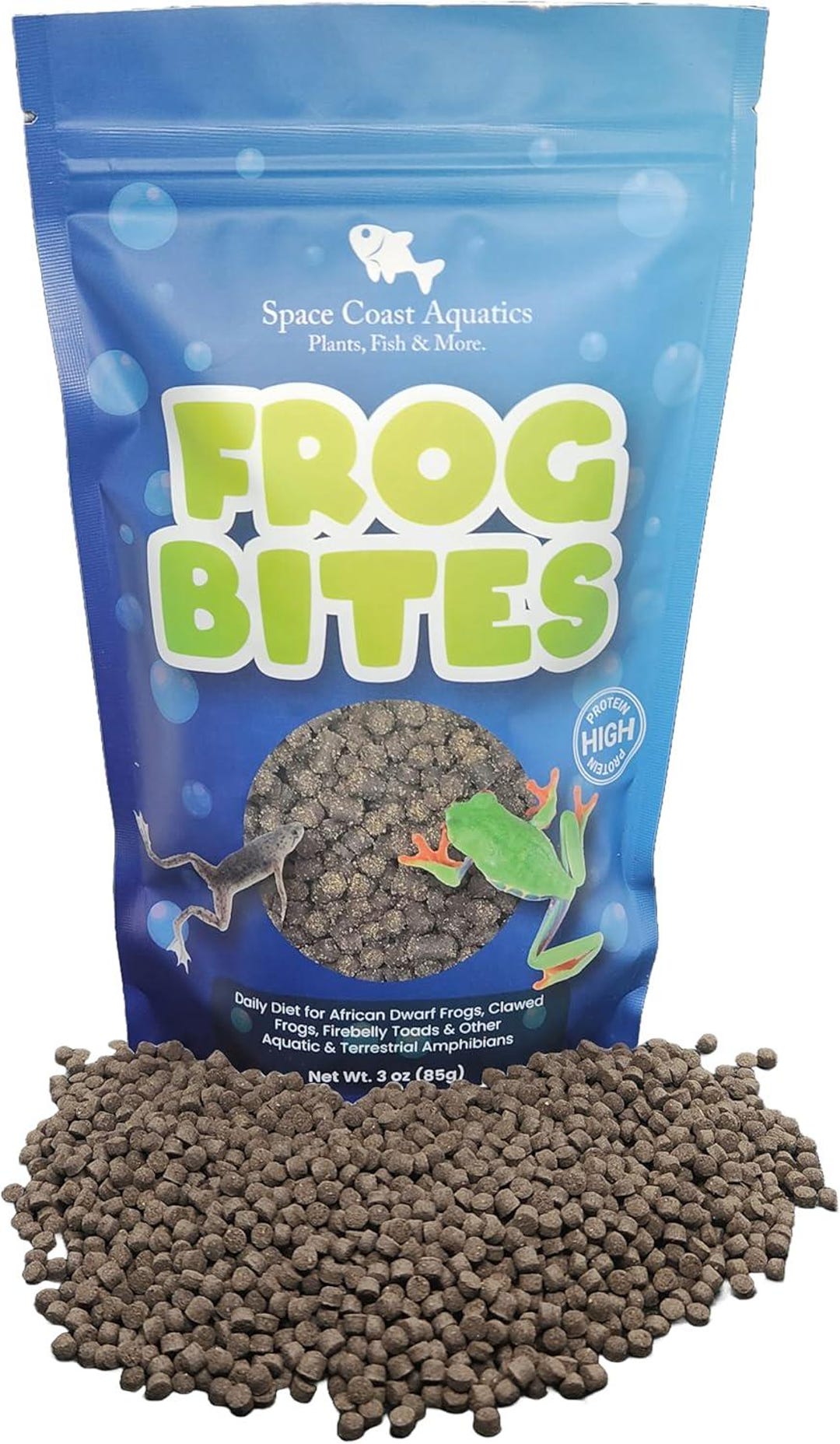 Frog Bites - Pellet Sinking Diet for Frogs & Small Amphibians (3 Oz ...