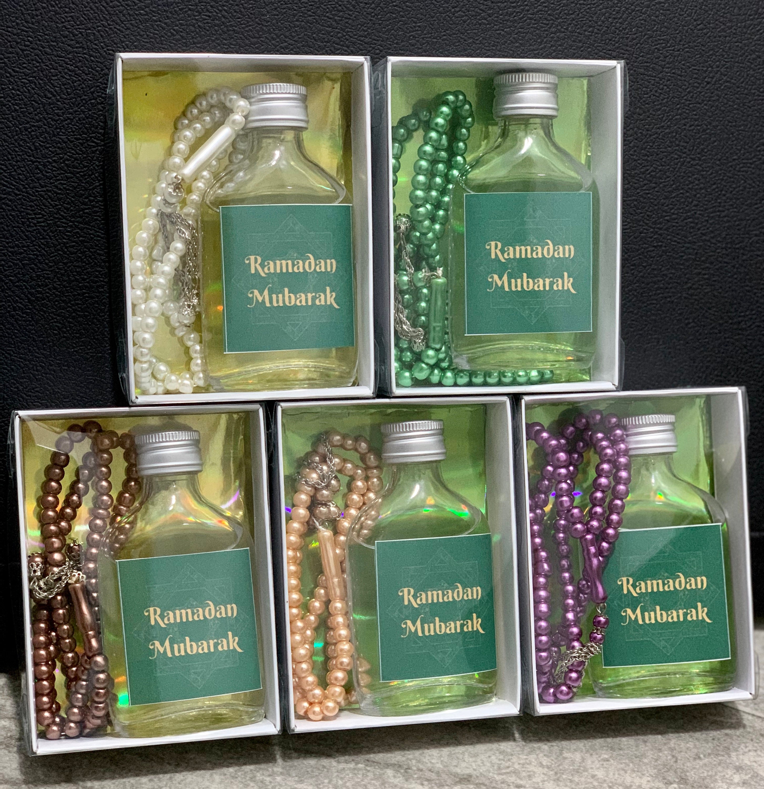 Sunnah Favour Boxes - Small Box - Zamzam Bottle With Tasbee, Rectangle ...