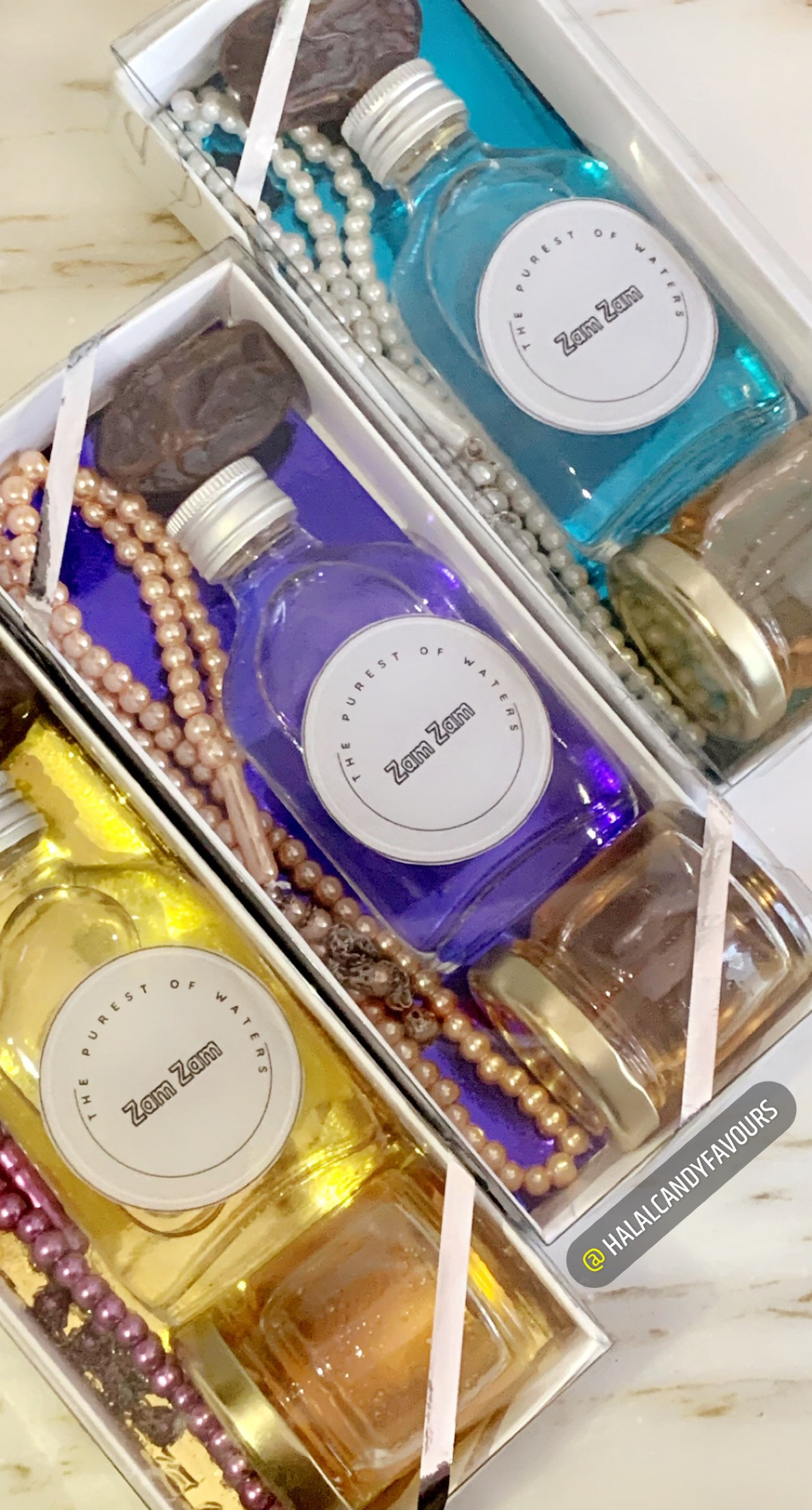 Sunnah Favour Boxes - Small Box - Zamzam Bottle With Tasbee, Rectangle ...