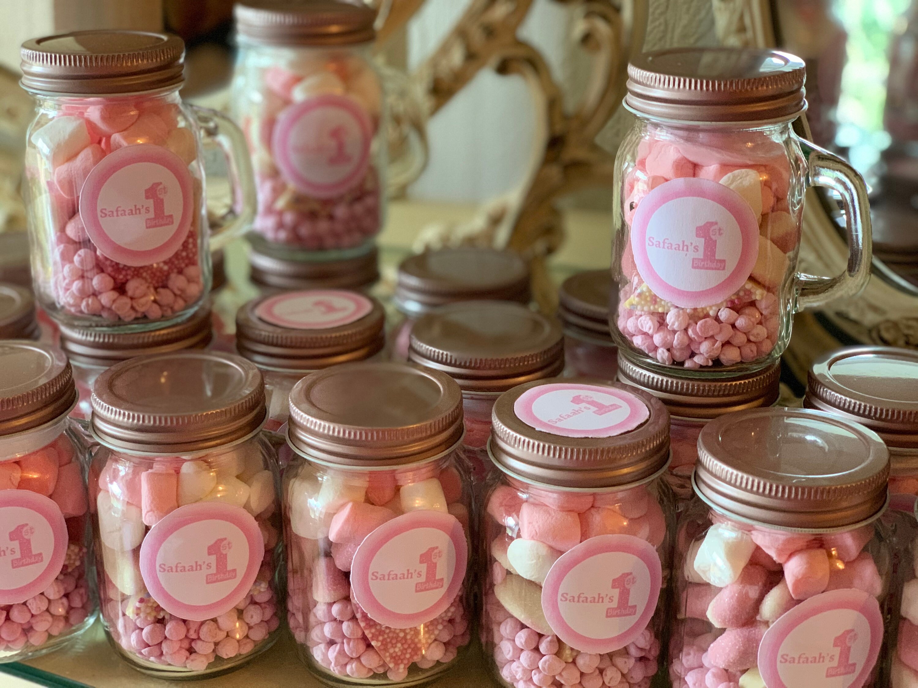 Sweet Jars Personalised Mini Mason Jars X5 120ml With Halal - Etsy UK