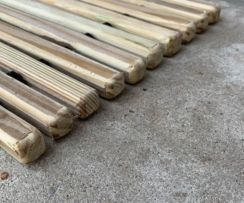 Wood Door Mat, Sanded and Router Edges, Custom Sizes, Unstained ...