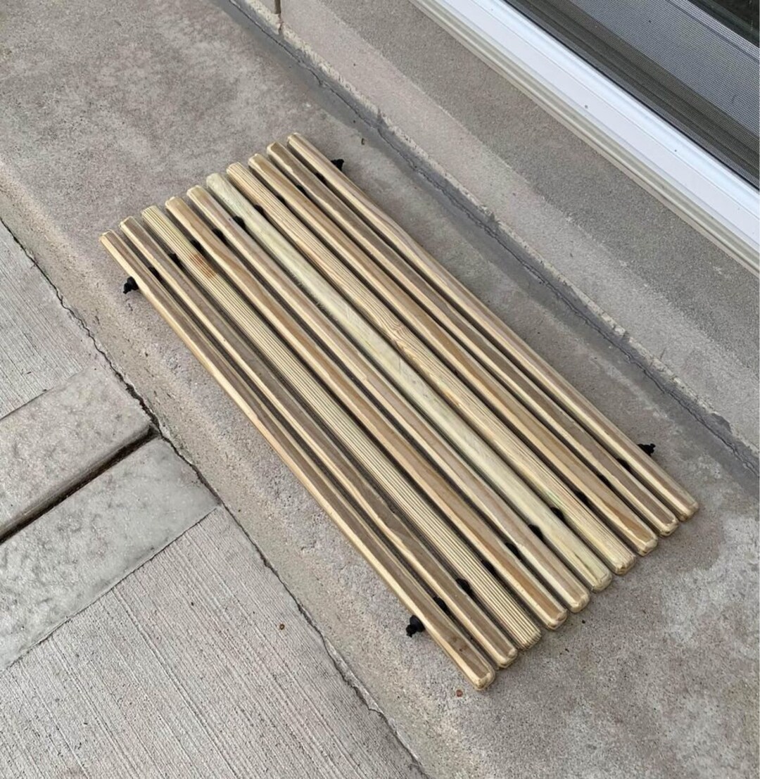 Wood Door Mat, Sanded and Router Edges, Custom Sizes, Unstained ...