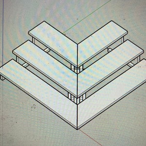 3 Tier Triangular Display Stand, Craft Display/display Riser/product ...