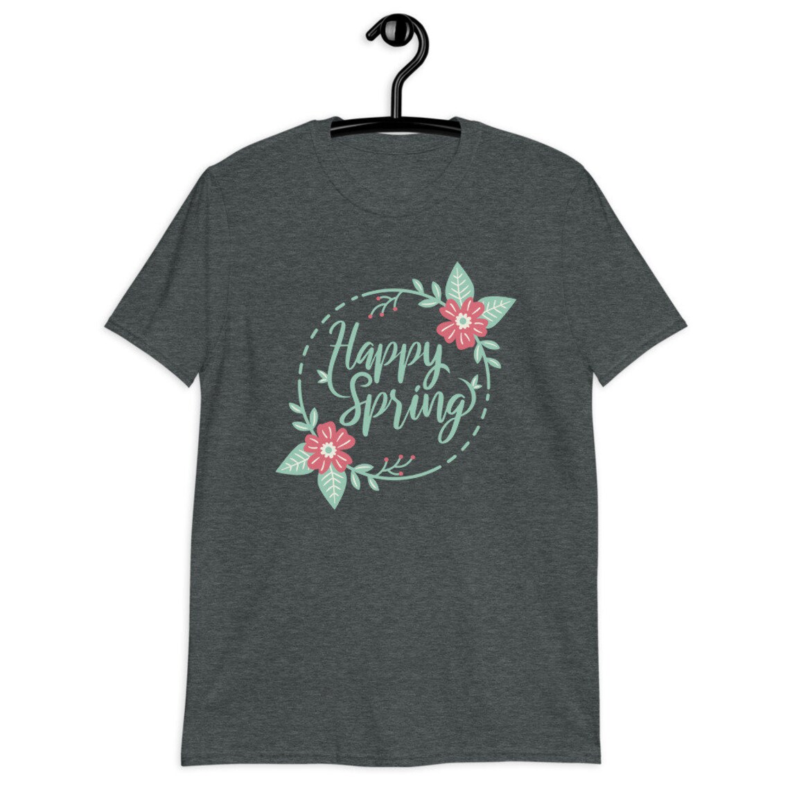 Happy Spring T-shirt, Cotton Floral Tee, Unisex Spring Tshirt - Etsy
