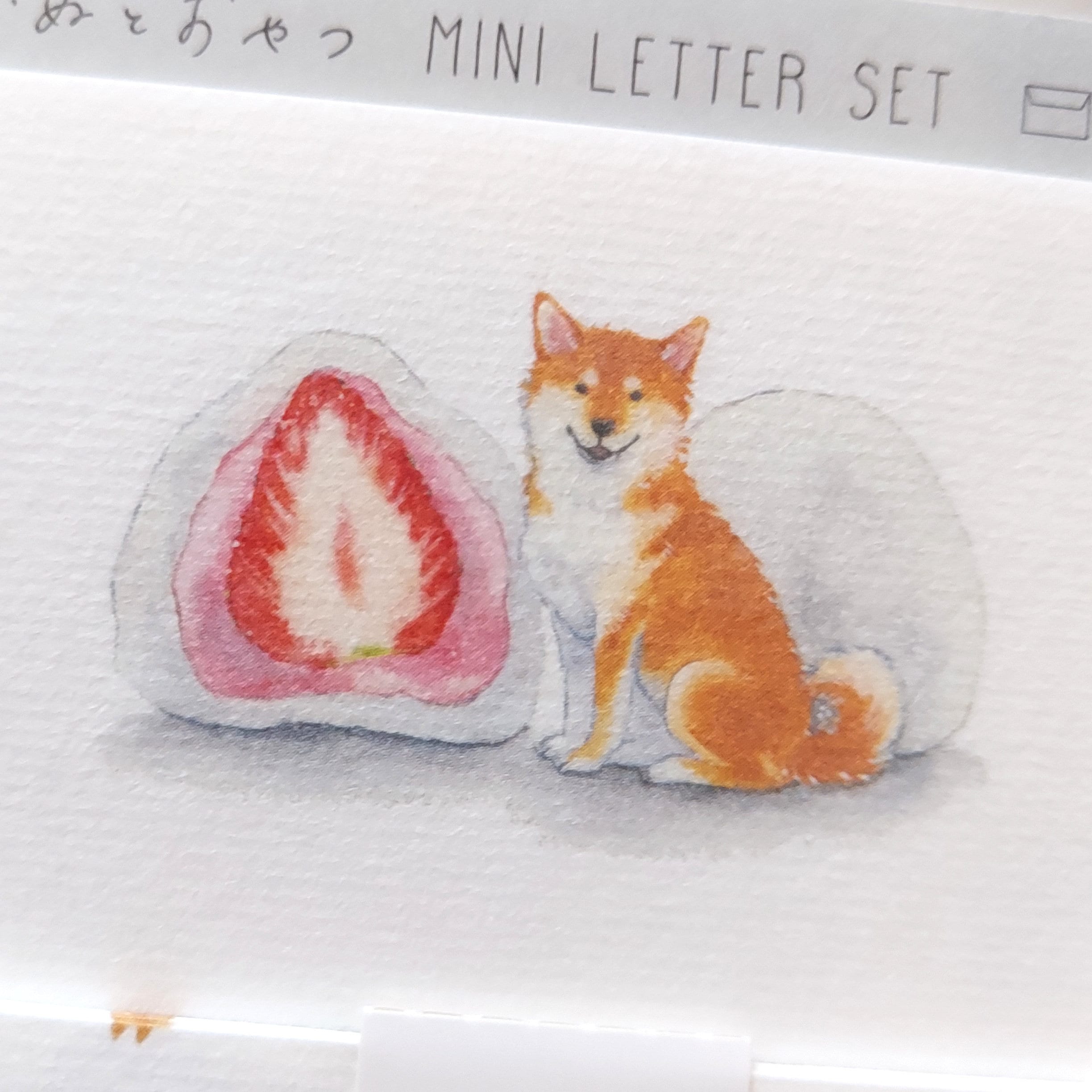 Japanese Mini Letter Writing Set shiba Inu Strawberry | Etsy