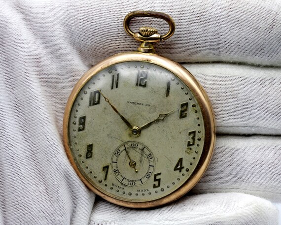 SFC Swiss Pocket Watch Vintage Mechanical AU 15 Jewel… - Gem