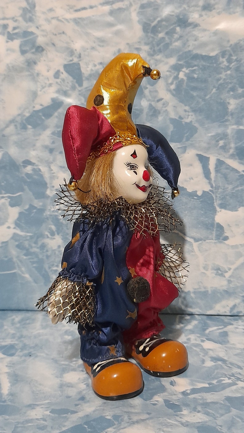 Antique Porcelain, Rare Porcelain Clown, Medium Clown, Porcelain Doll ...