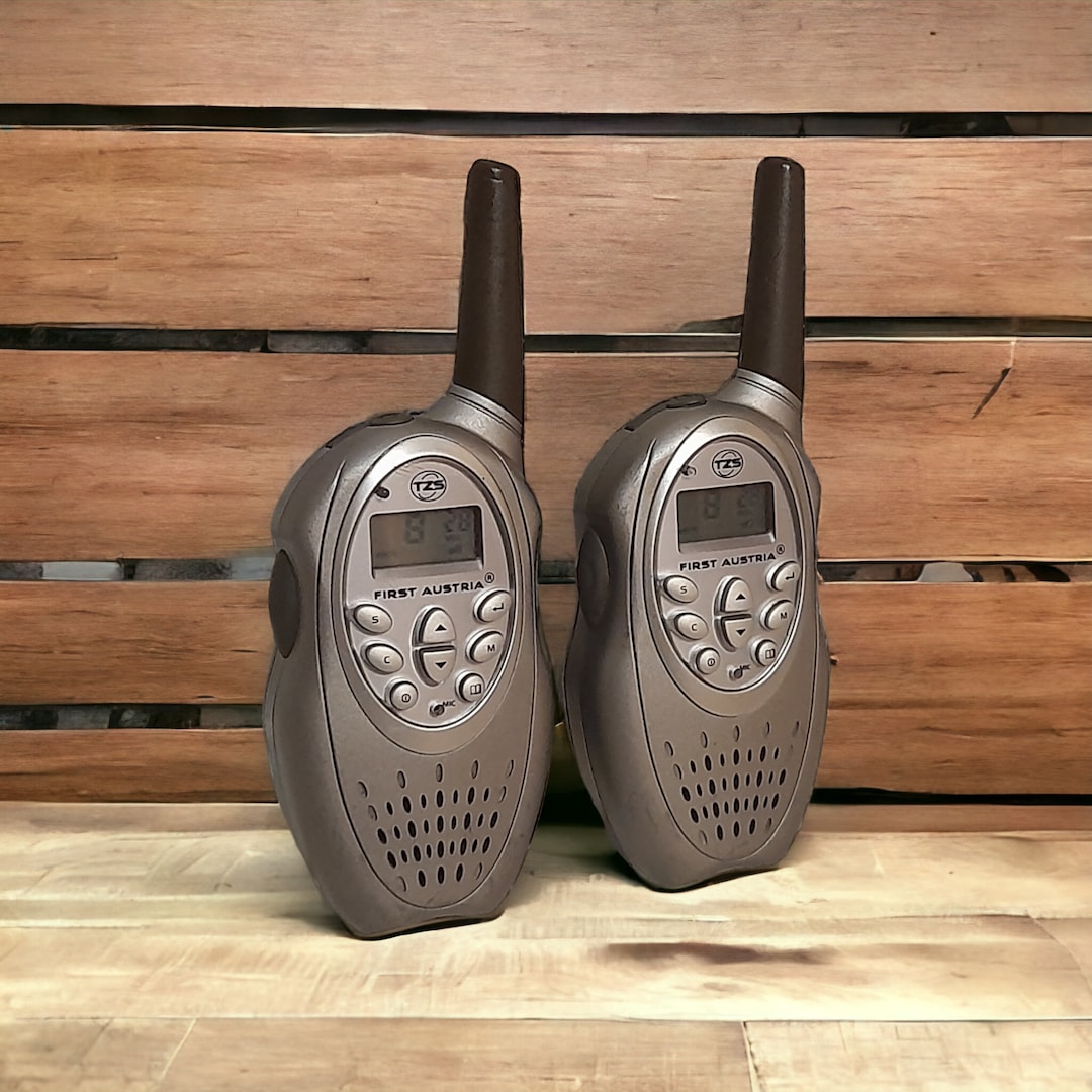 Vintage Walkie Talkie Set FA-4652 by First Austria, 90s Two Way Radios ...