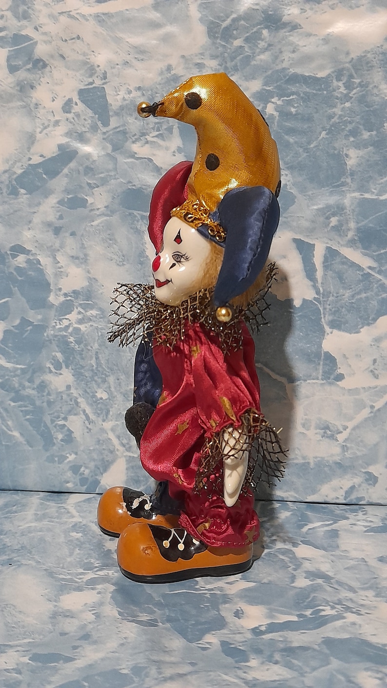 Antique Porcelain, Rare Porcelain Clown, Medium Clown, Porcelain Doll ...