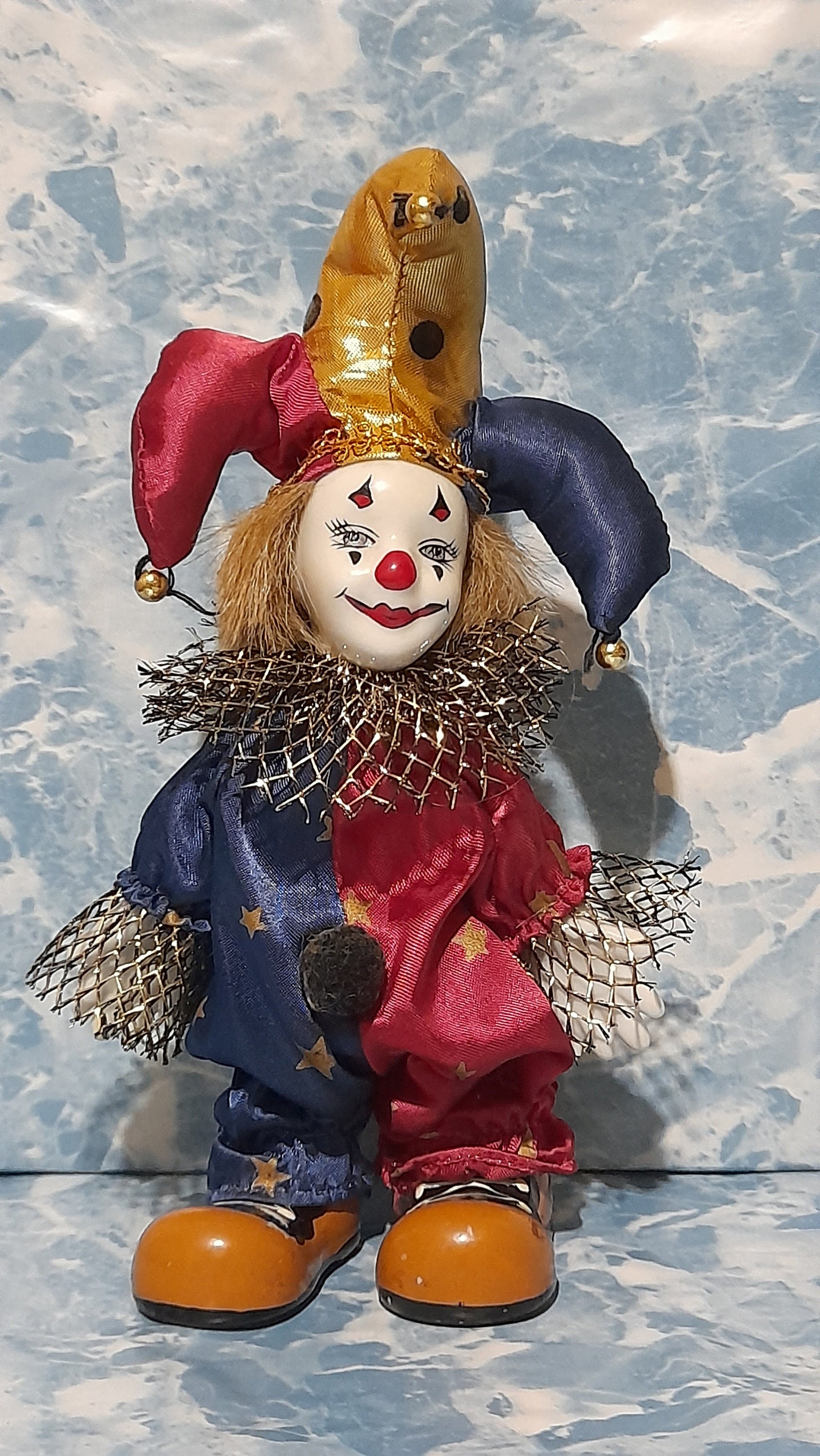 Antique Porcelain, Rare Porcelain Clown, Medium Clown, Porcelain Doll ...