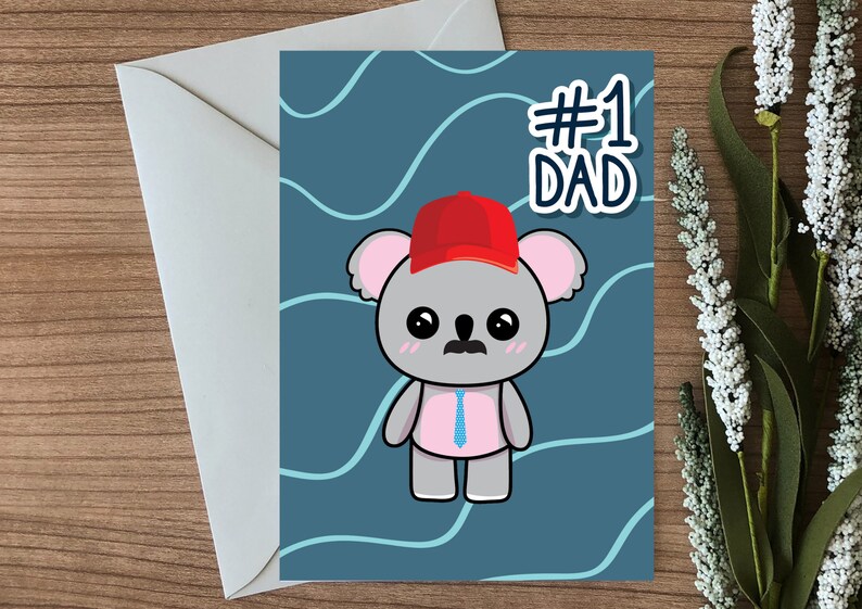 Number 1 Dad Fathers Day Card - Etsy