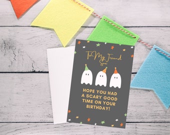 Ghost Birthday Card - Etsy UK