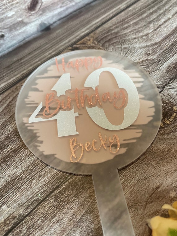 Personalised Cake Topper paddle - Etsy