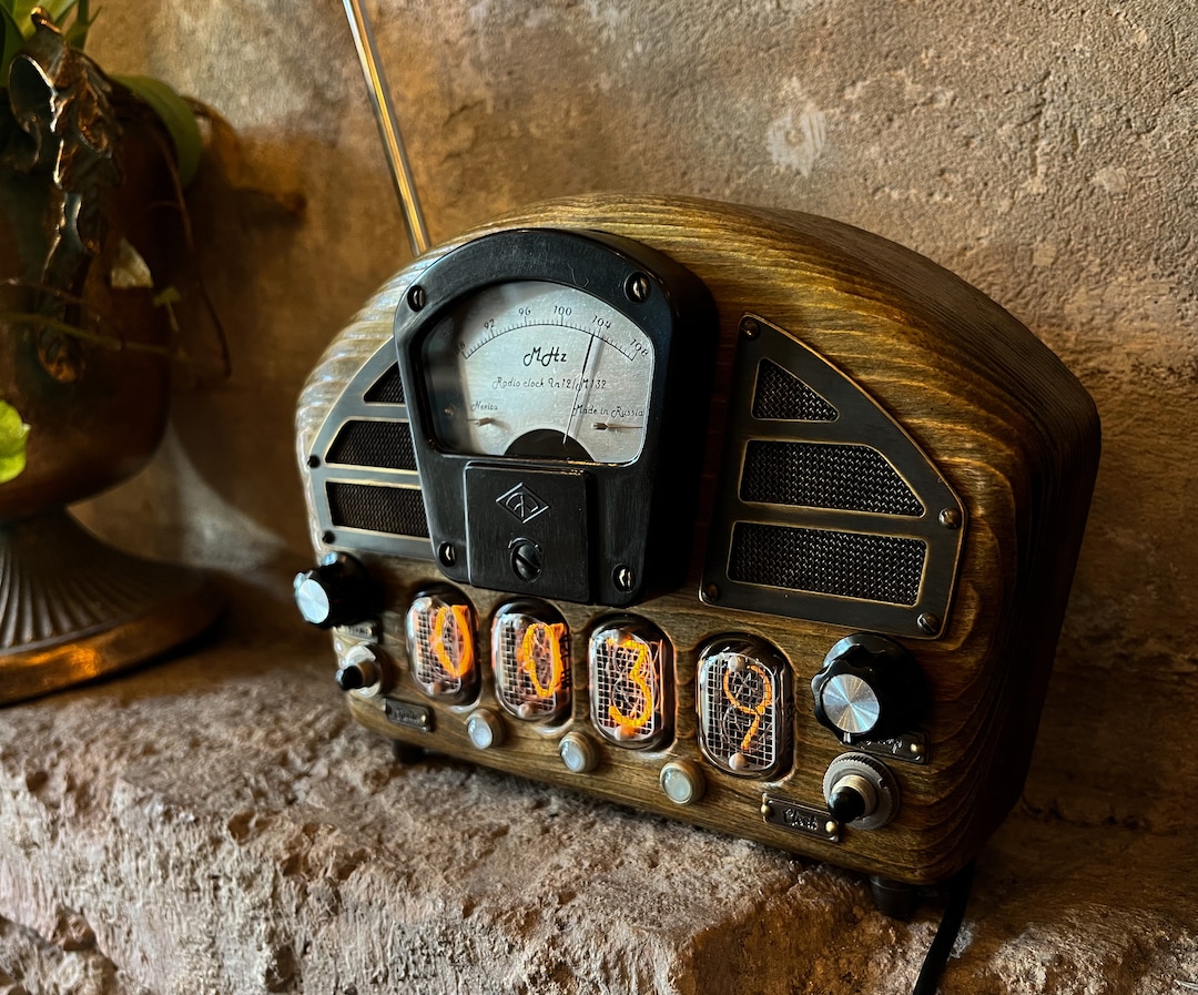 Rare Handmade Clock Radio Nixie In-12 Watch Hand Made Radio Vintage ...