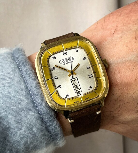 Rare Vintage wristwatch Slava Fridge/Vintage mens USS… - Gem