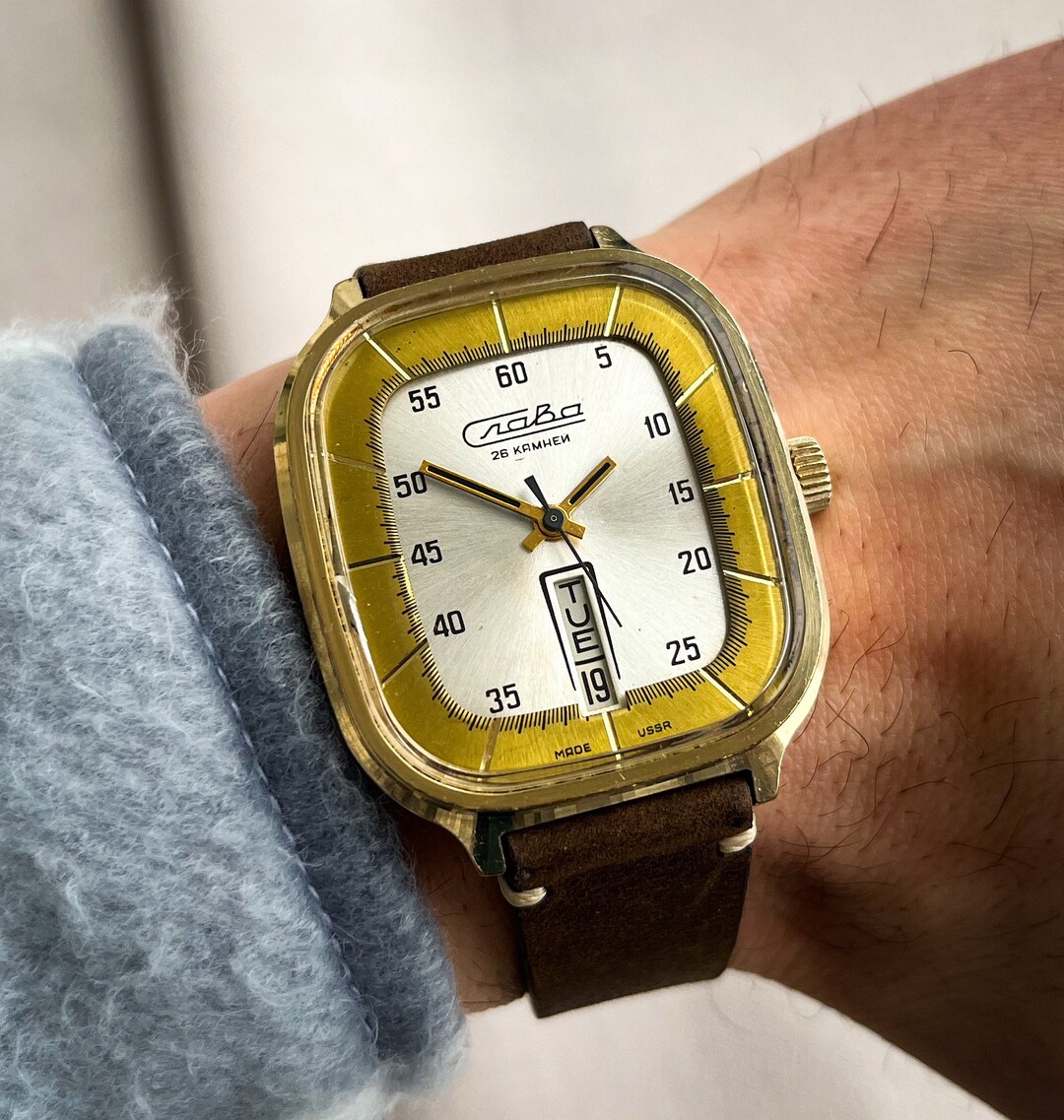 Rare Vintage Wristwatch Slava Fridge/vintage Mens USSR Soviet ...