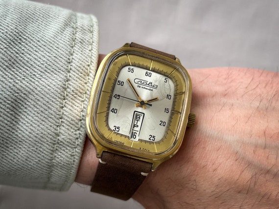 Rare wrist Watch Slava Fridge / Men's Vintage USSR So… - Gem