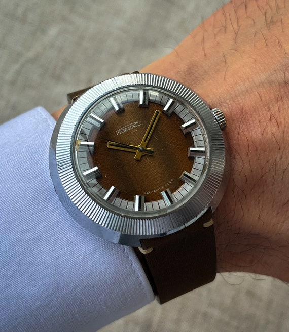 Vintage RARE Raketa Puck Circle watches, soviet ussr … - Gem