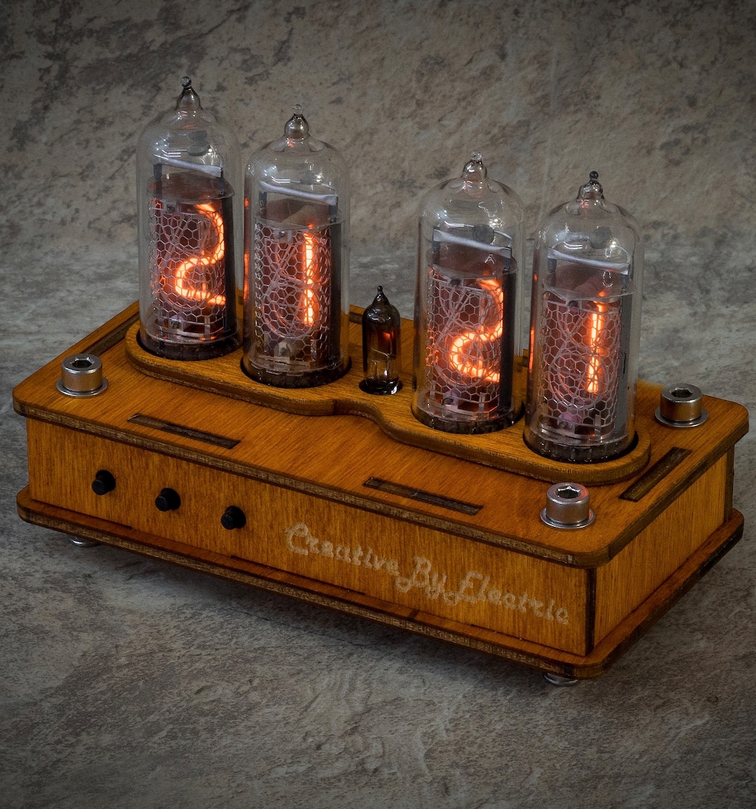 Nixie Tube Clock Include IN-14 Tubes Handmade Retro Decor Art Vintage ...