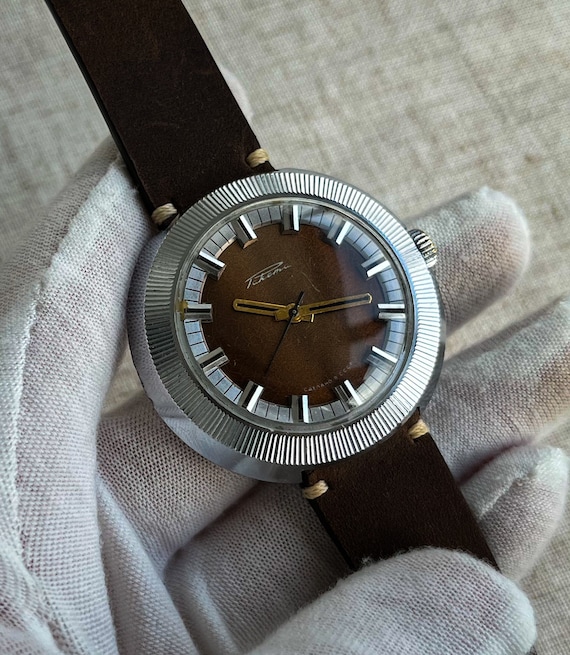 Vintage RARE Raketa Puck Circle watches, soviet ussr … - Gem