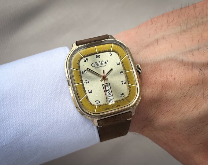 Rare Vintage Watch Slava Fridge/vintage Mens USSR Soviet/mechanical ...