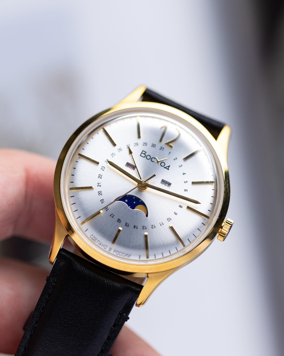 Rare Vintage Moon Phase Watch Wostok , Soviet Vintage,moon Watch,ussr ...
