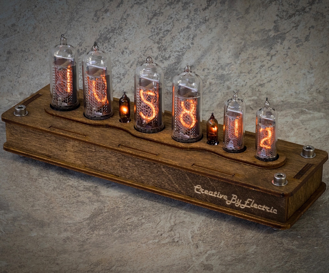 Nixie Tube Clock Include IN-14 16 Tubes Handmade Retro Decor Art ...