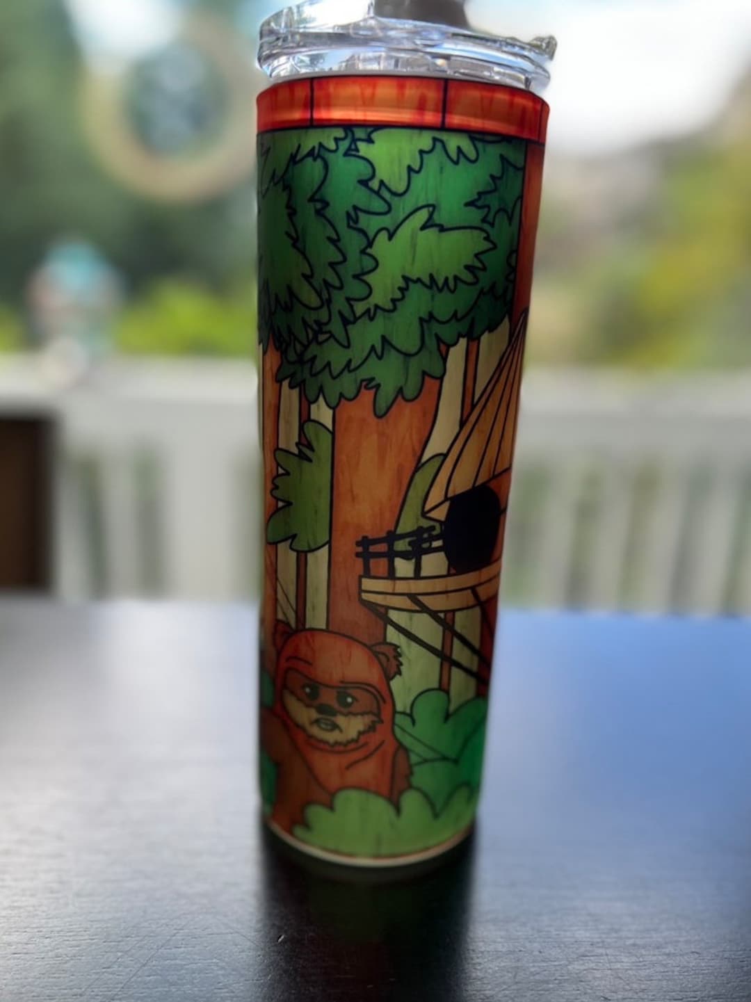 Endor Ewok Planet Stainedglass Themed Glass Tumbler - Etsy