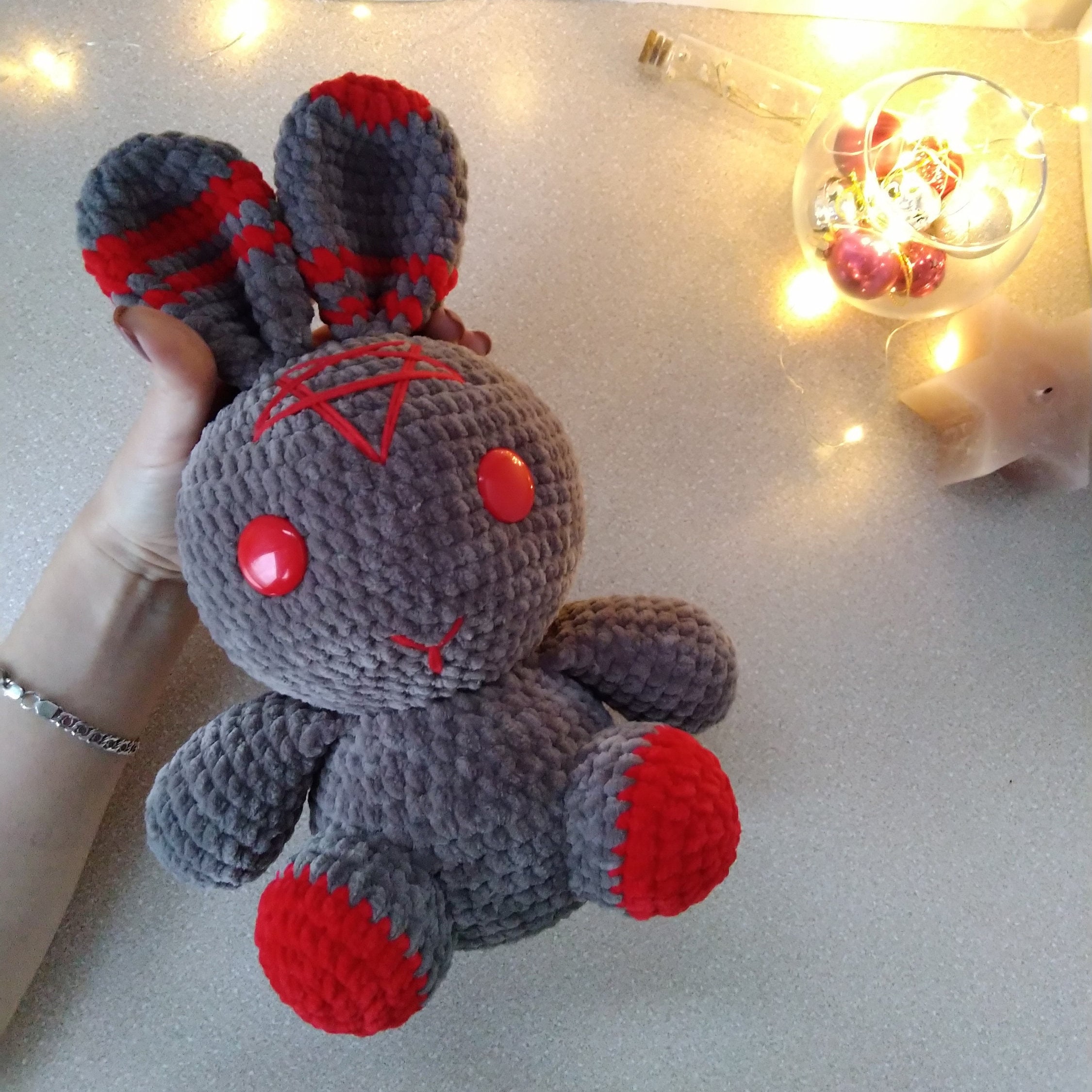 Custom Plush Toy, Gothic Bunny Plush, Creepy Bunny Toy - Etsy
