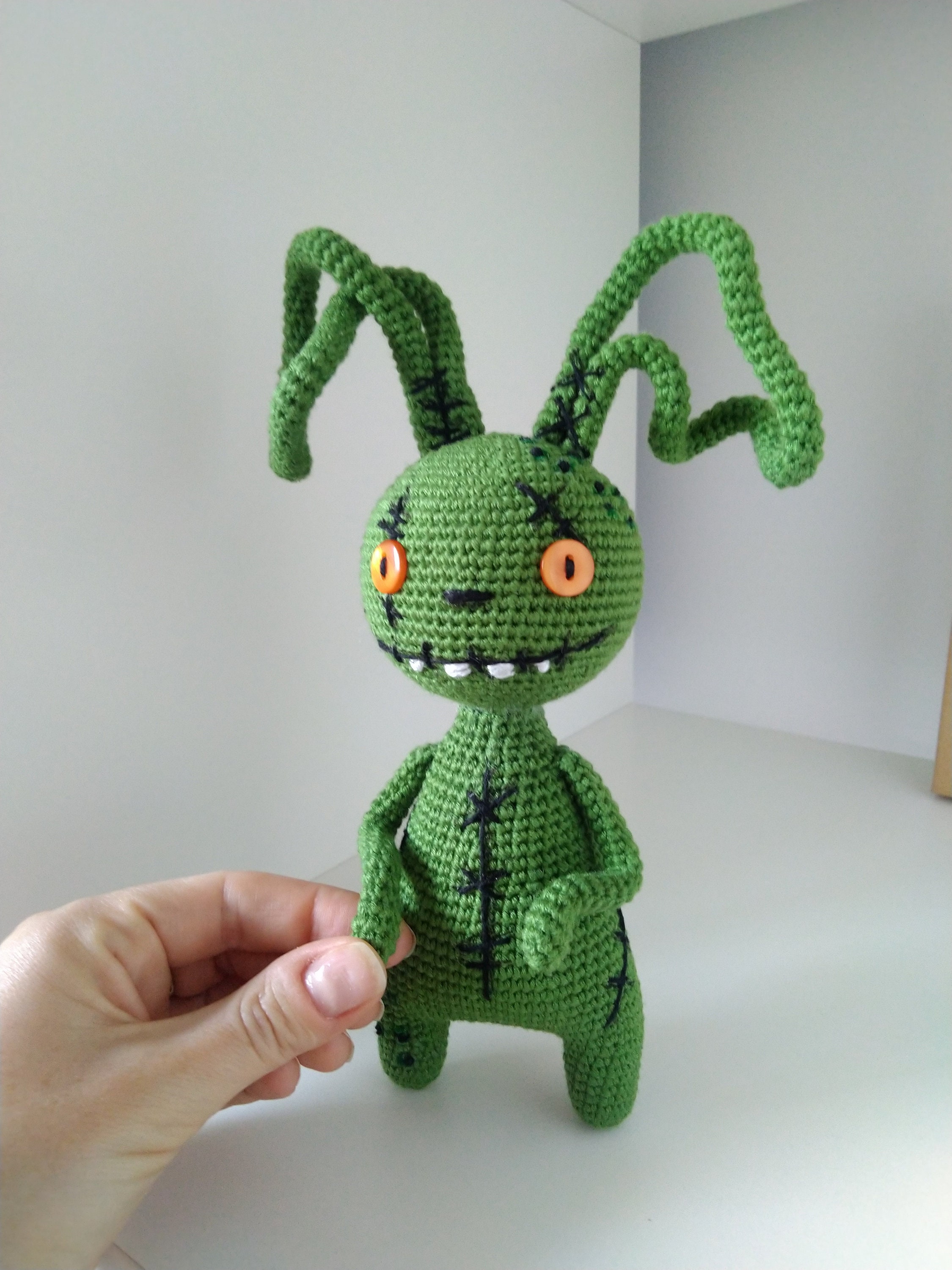 Halloween Amigurumi, Crochet Zombie Bunny, Horror Bunny, Creepy Toy - Etsy