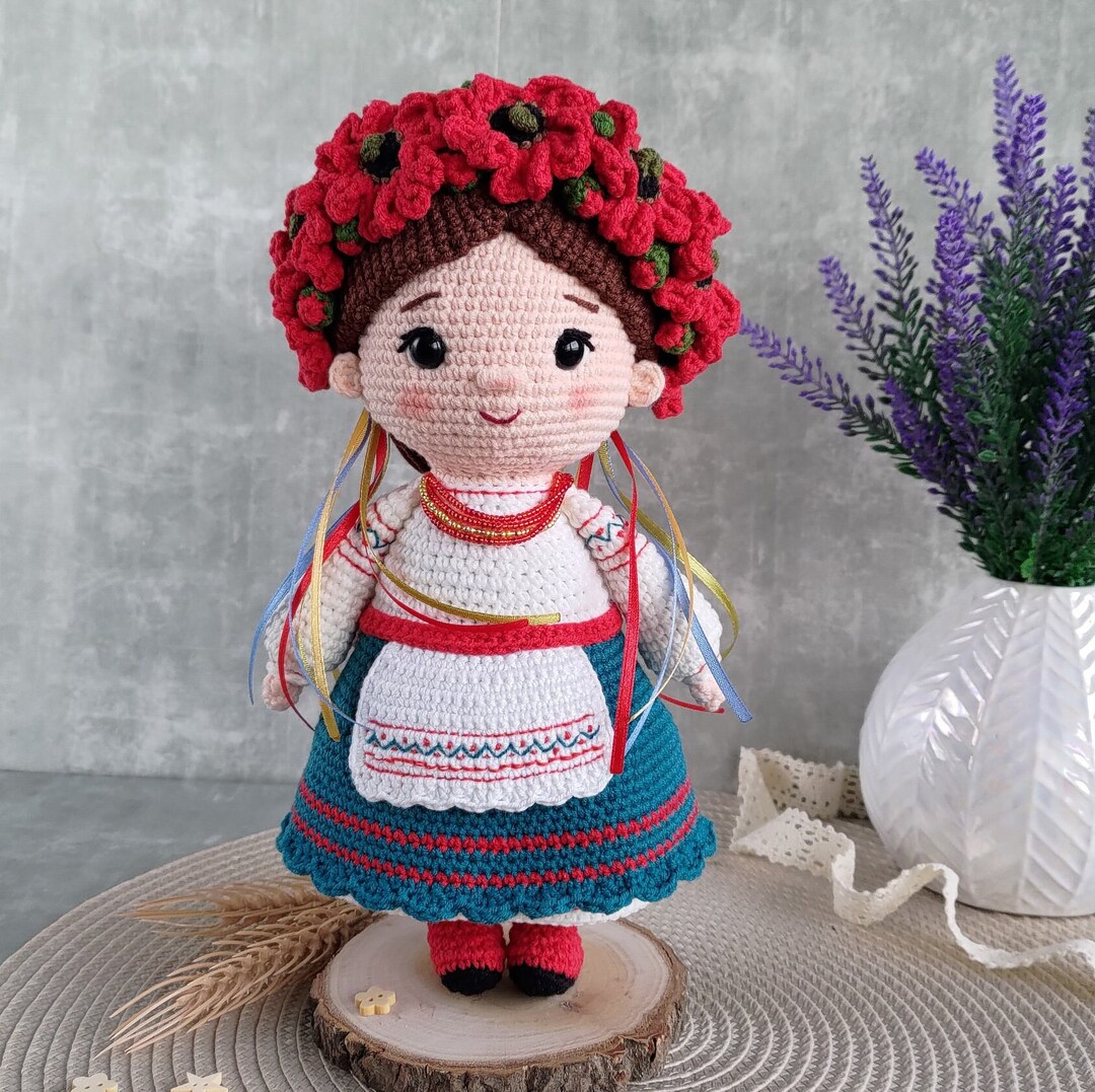 Crochet Ukrainian Doll, Amigurumi Doll, Ukrainian Gift, Ethnic Doll ...