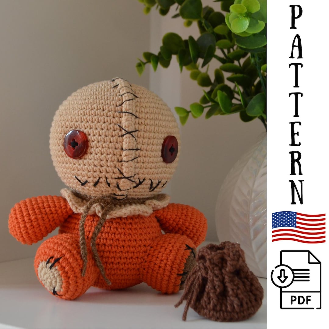 Crochet Sam Pattern, Amigurumi Crochet Pattern, Creepy Doll Pattern ...