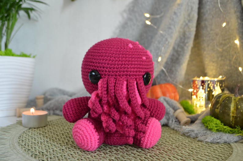 Cthulhu Decor, Crochet Sea Monster, Cthulhu Crochet, Halloween Gift - Etsy