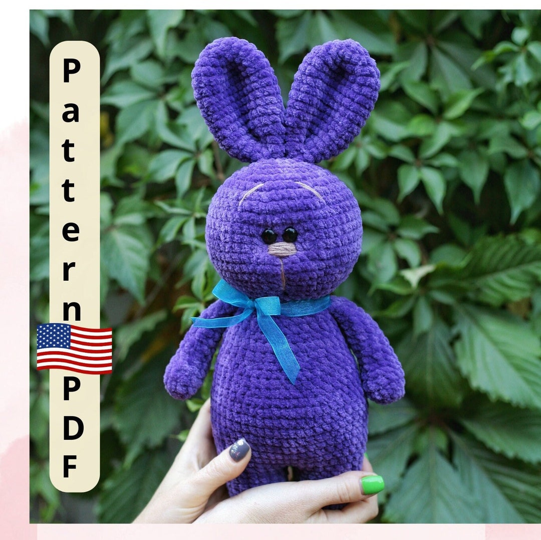 Plush Bunny Pattern, Crochet Bunny Pattern, Crochet PATTERN Easter Bunny, Easy Crochet Pattern ...