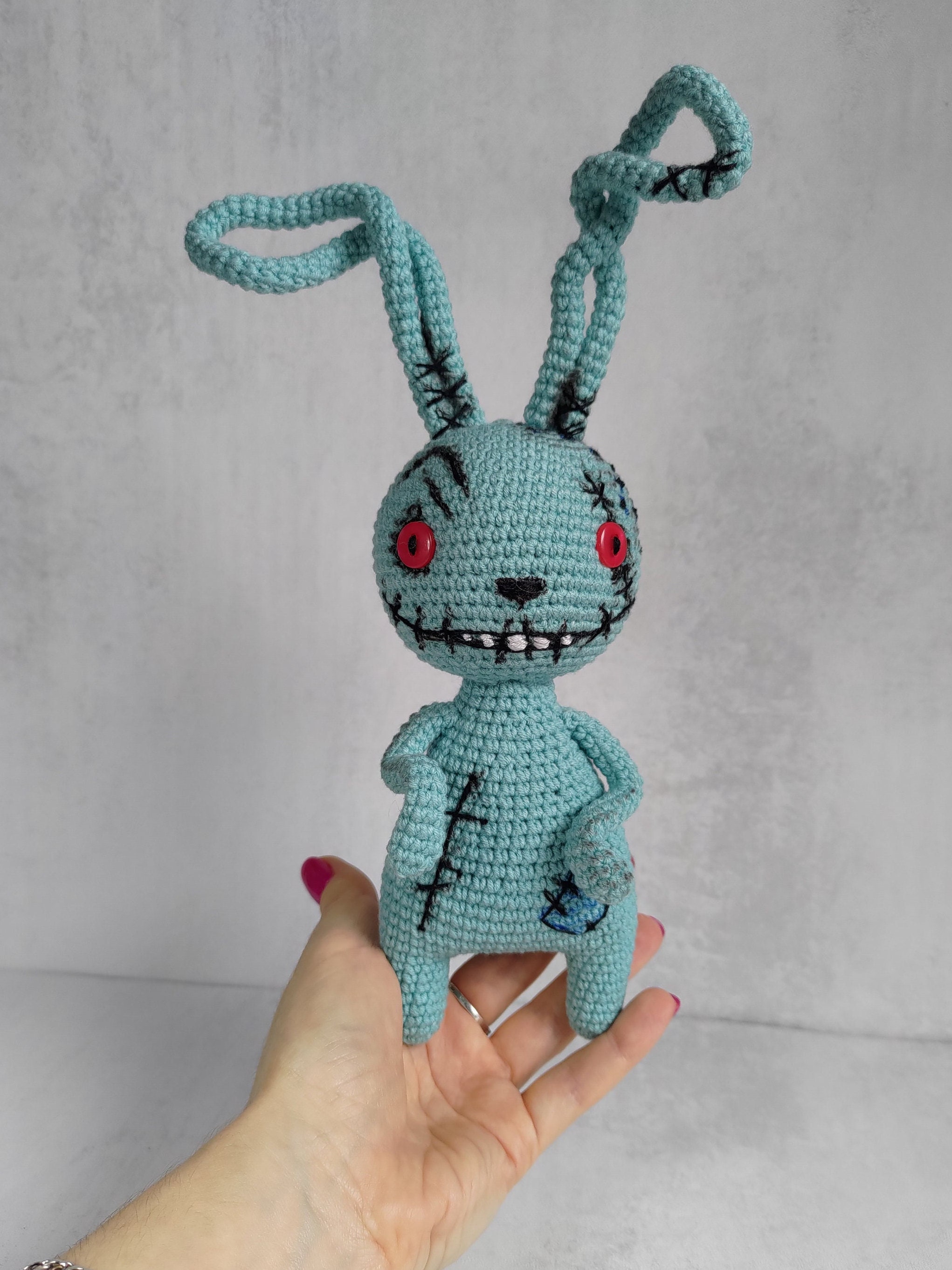 Halloween Amigurumi, Crochet Zombie Bunny, Horror Bunny, Creepy Toy - Etsy