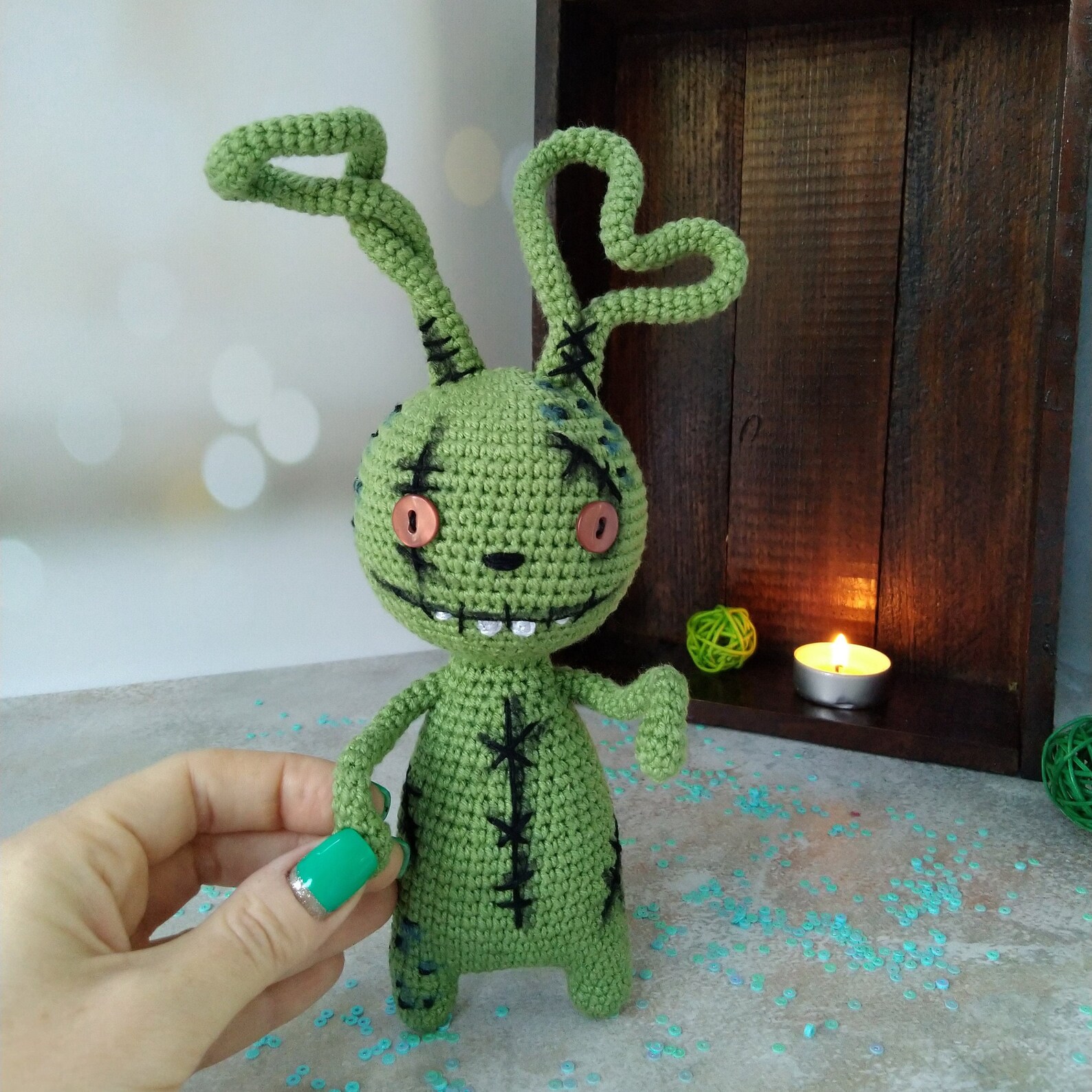 Halloween Amigurumi, Crochet Zombie Bunny, Horror Bunny, Creepy Toy - Etsy