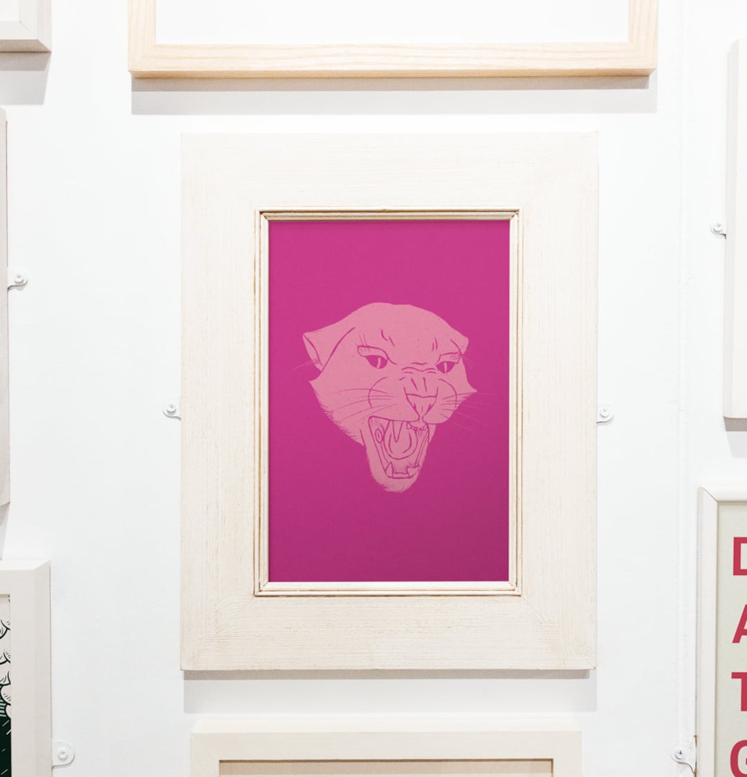 Pink Panther Design - Minimalist Modern Printable Wall Art - Instant ...