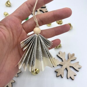 Book Page Christmas Tree Decor, Mini Paper Christmas Angel, Eco ...