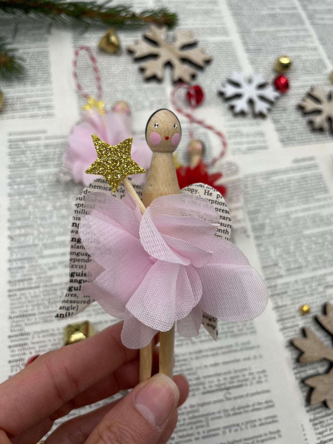 DIY Peg Doll Fairy Make Your Own Christmas Angel Mess Free - Etsy