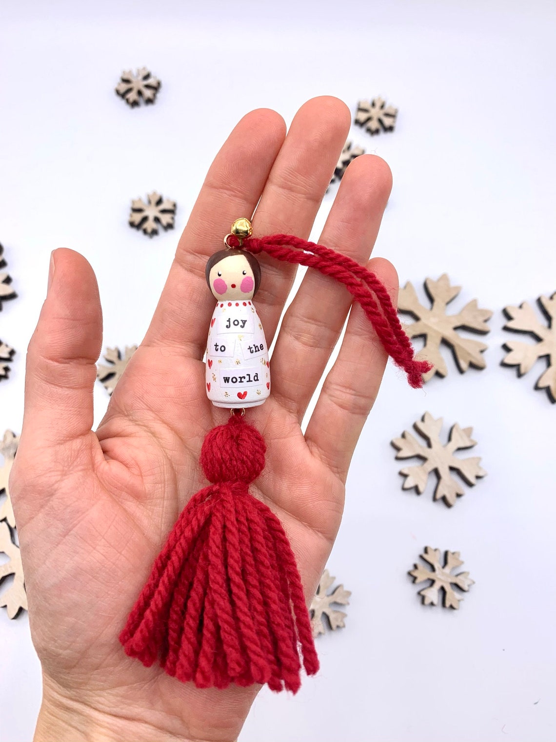 Christmas Angel Tree Decoration Unique Tree Hanging Peg Doll - Etsy UK