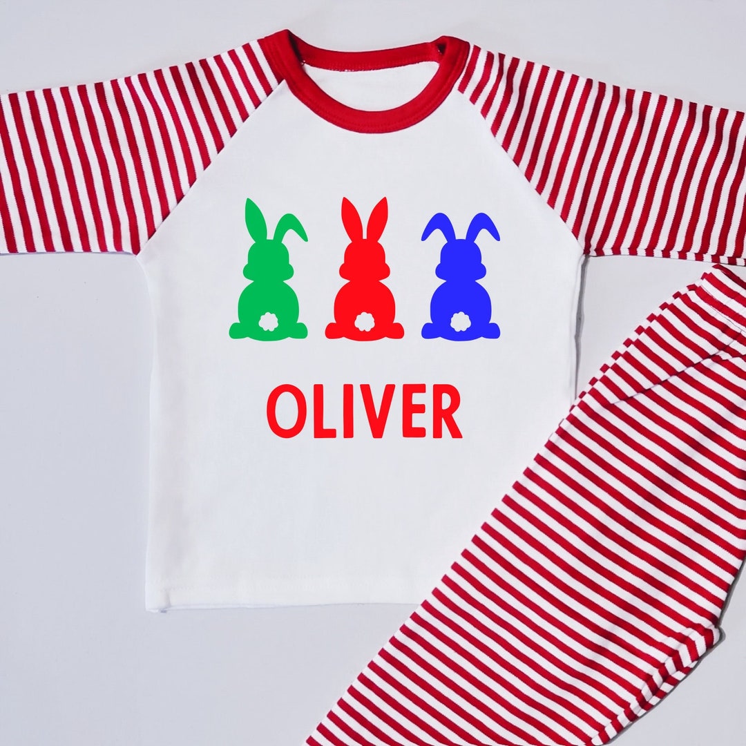 Personalised Easter Pyjamas Easter Bunny Pyjamas Boys Girls - Etsy UK