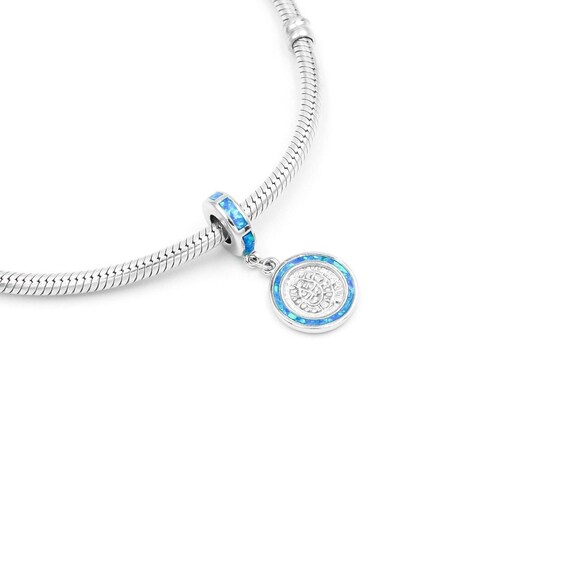 Silver Charm for Bracelet Greek Charm Opal Charm greek | Etsy
