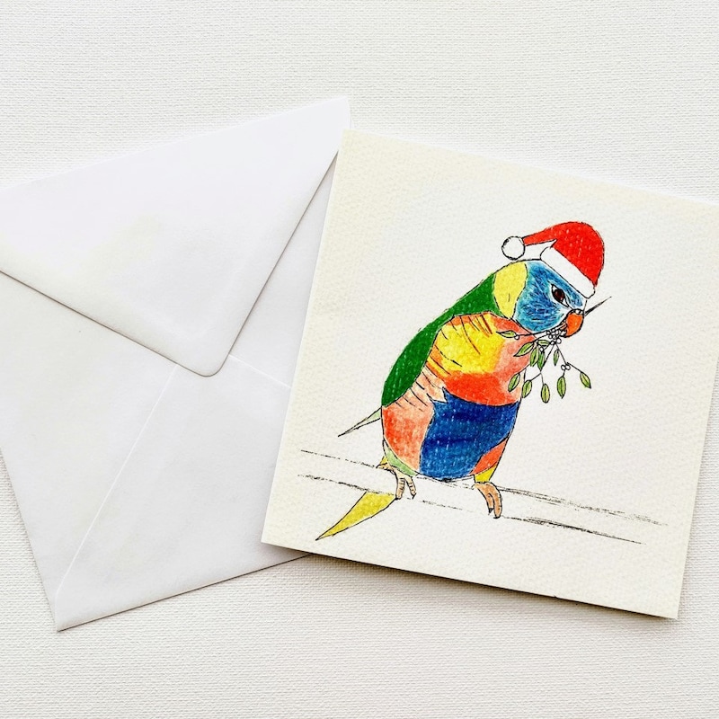 Bird Christmas Card - Etsy