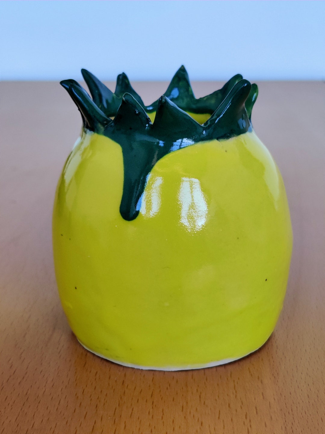 SALE Imperfect Pottery Pineapple Drippy Vase Handcrafted Stoneware ...