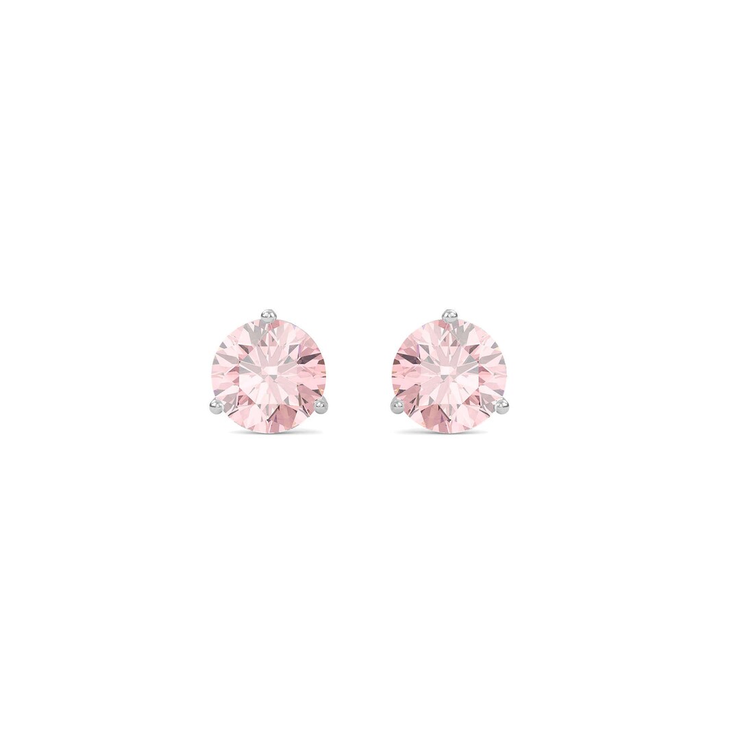 Lab Grown Pink Diamond Earrings - Pink Diamond Suds - Pink Diamond ...